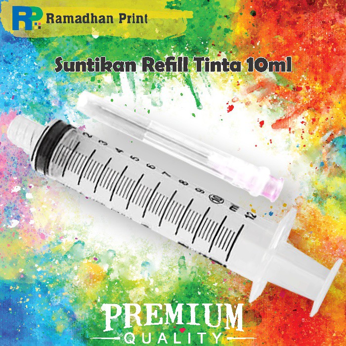 Jual Suntikan isi ulang tinta printer 10ml dengan jarum nya refill ...