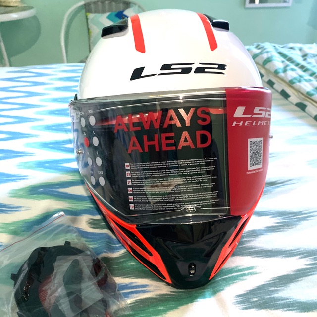 Jual HELMET LS2 FF324 METRO WHITE RES MODULAR | Shopee Indonesia