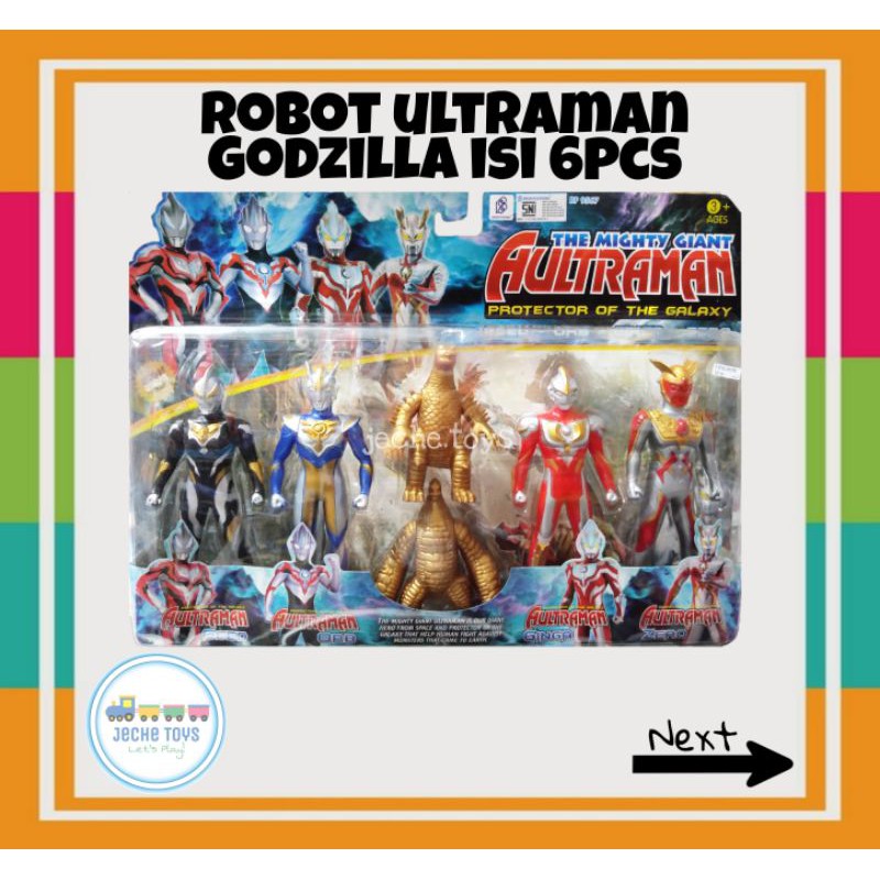 Jual Robot Ultraman Godzilla set isi 6pcs | Shopee Indonesia