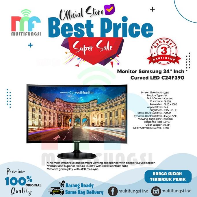 Jual Monitor Samsung 24" Inch Curved LED LC24F390FHE Garansi Resmi ...