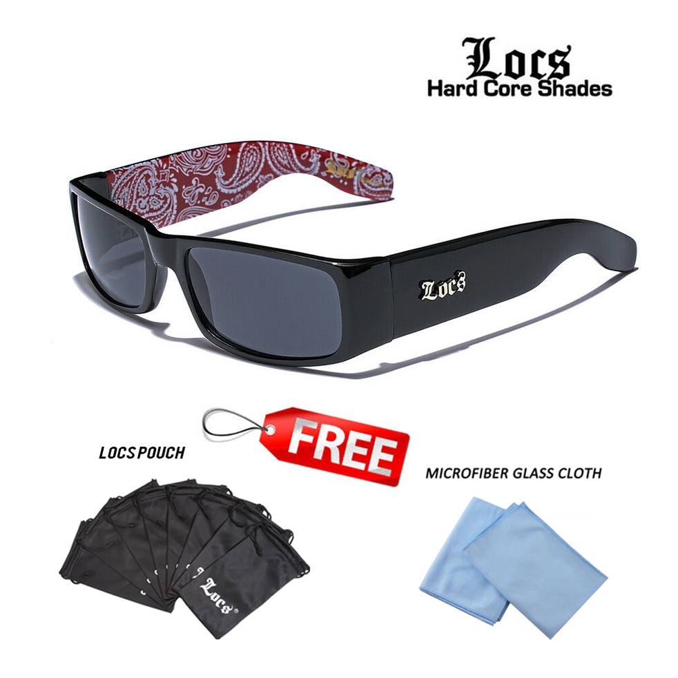 Jual LOCS 9006 CHOLO RED BANDANA STYLES KACAMATA RAPPER HIPHOP | Shopee ...