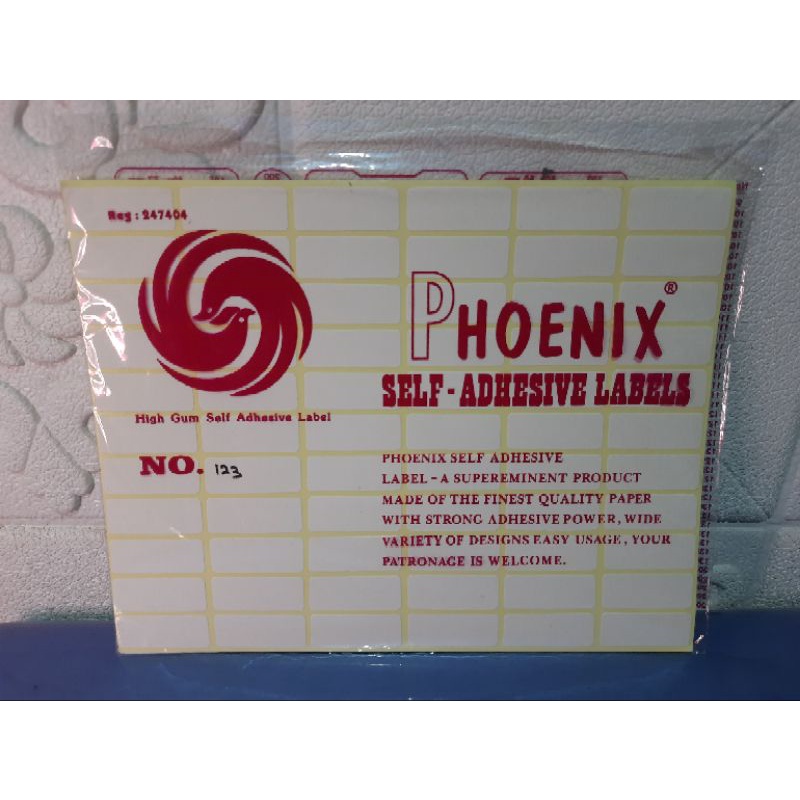 Jual Sticker Label / Label Harga Phoenix No 123 (12 x 30 mm) | Shopee ...