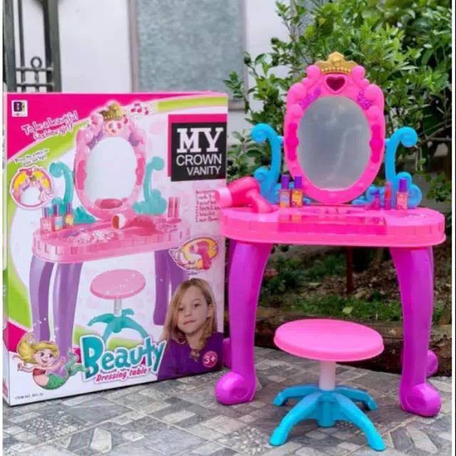 Jual MAINAN MEJA RIAS ANAK CROWN VANITY BEAUTIFUL DRESSING TABLE ...