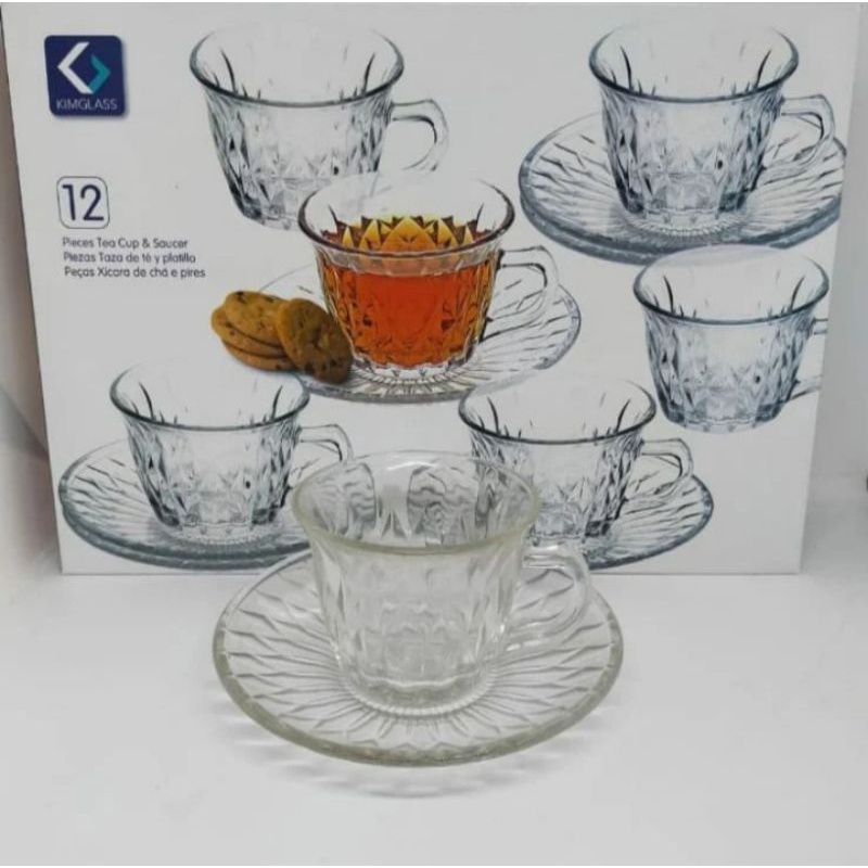 Jual gelas set kaca KIMGLAS 12 pcs | Shopee Indonesia