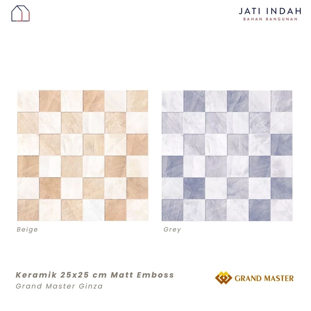 Jual Keramik Lantai Kamar Mandi 25x25 cm Matt Emboss Grand Master Ginza ...