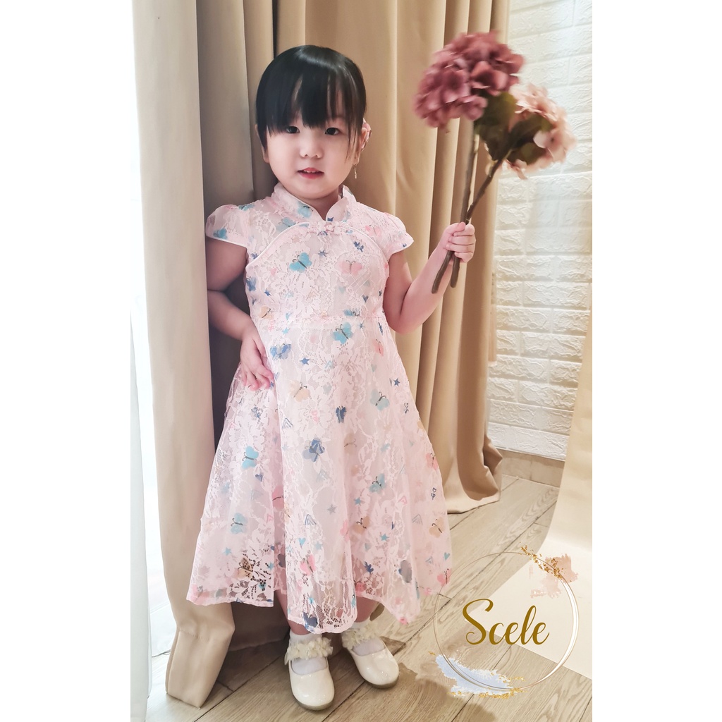 Jual Baju Dress Imlek Cheongsam Anak Perempuan Qibao 1-7 Tahun | Shopee ...