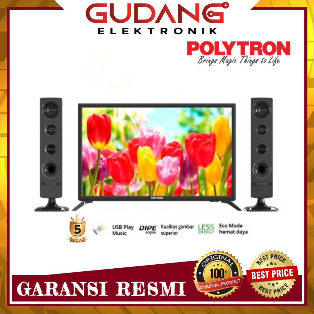 Jual LED TV 32 INCH POLYTRON PLD-32TV1855 DIGITAL TV DVB-T2 PLD 32TV1855 | Shopee Indonesia