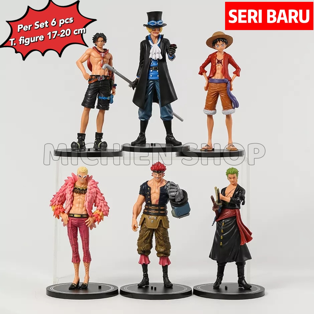 Jual Luffy Ace Sabo Sanji Zoro Nami Law Doflamingo Figure Mainan One ...