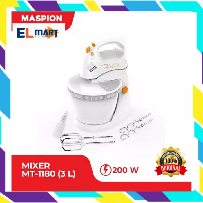 Jual Stand Mixer Maspion MT 1180 3 Liter Pencampur Pengaduk Adonan ...
