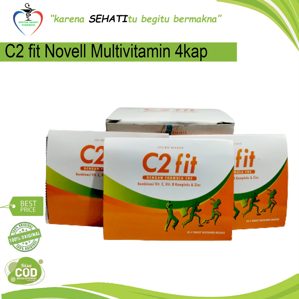 Jual C2FIT Multivitamin Suplemen Daya Tahan Tubuh Vitamin Dewasa C2 Fit ...