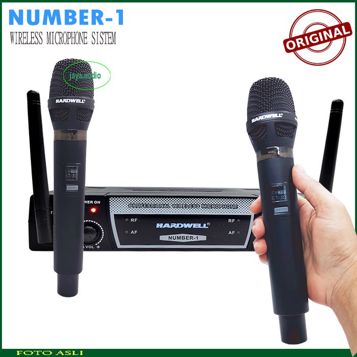 Jual Mic Wireless Hardwell Number 1 Original 2 Mik Pegang | Shopee ...