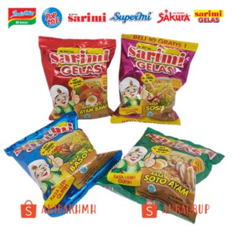 Jual Sarimi Gelas 1 RCG 10 bungkus | Shopee Indonesia