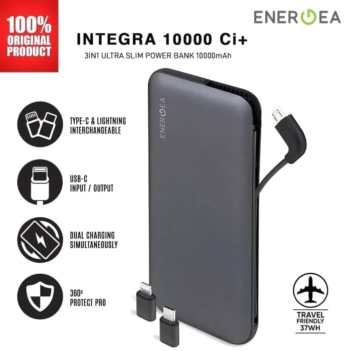 Jual Energea Integra CI+ 10000mAh Powerbank With Usb c + Lightning ...
