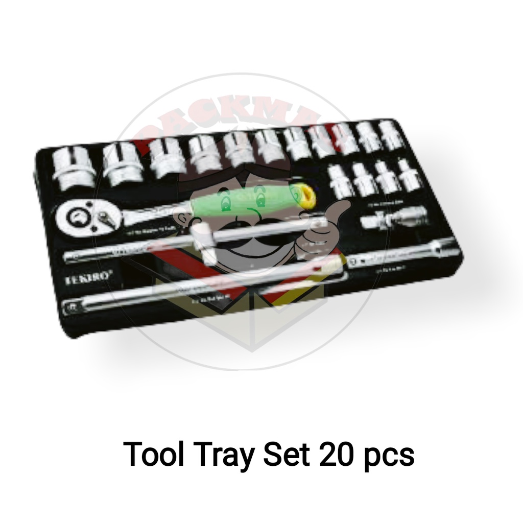Jual TEKIRO Tool Tray Set Cabinet 20 Pcs Stang Sok 1/2" Inch Kunci Mata Sambungan Stang Sock L ...