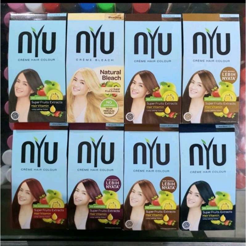 Jual NYU Hair Color Kemasan Kotak 30 ml | Semir Rambut Tampa Amonia ...