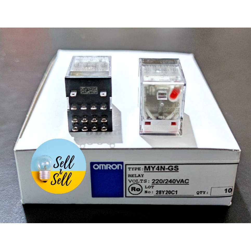 Jual Relay Omron MY4N-GS (ORIGINAL) 220/240VAC / Relay Omron MY4NGS (100% ASLI) | Shopee Indonesia