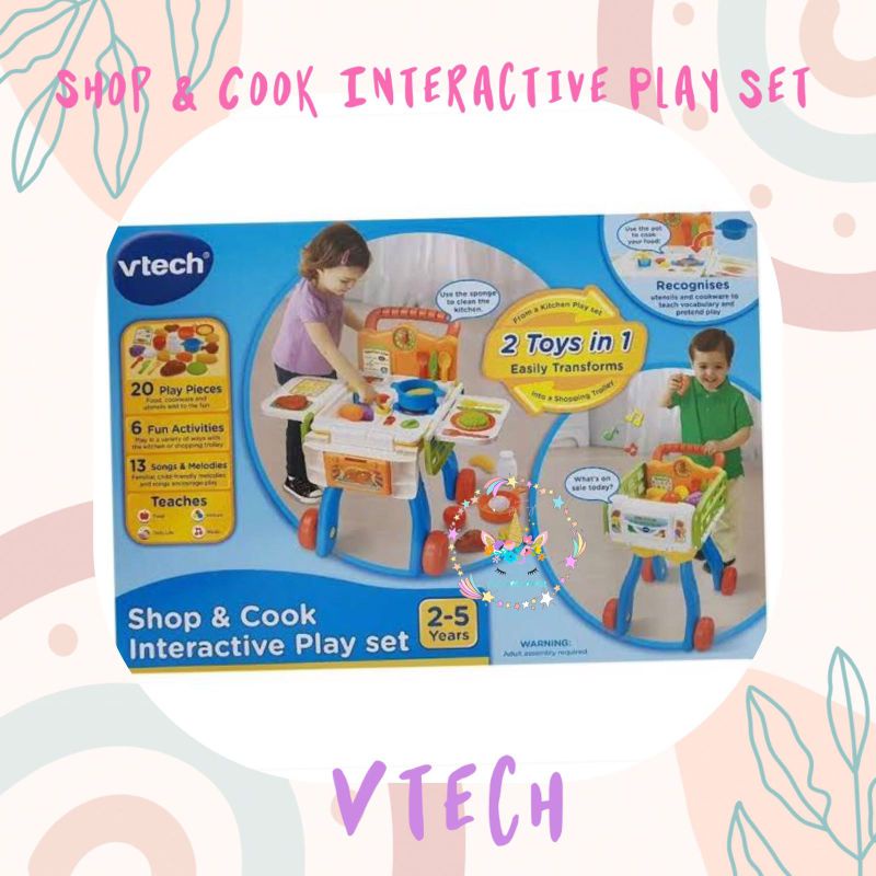 Jual VTECH 2IN1 SHOP AND COOK INTERACTIVE PLAYSET ORIGINAL MAINAN ...