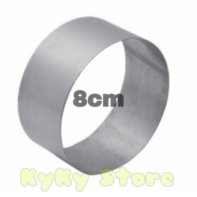 Jual ROUND COOKIE CUTTER - Cake Ring 8cm - Cetakan Bulat Stainless ...