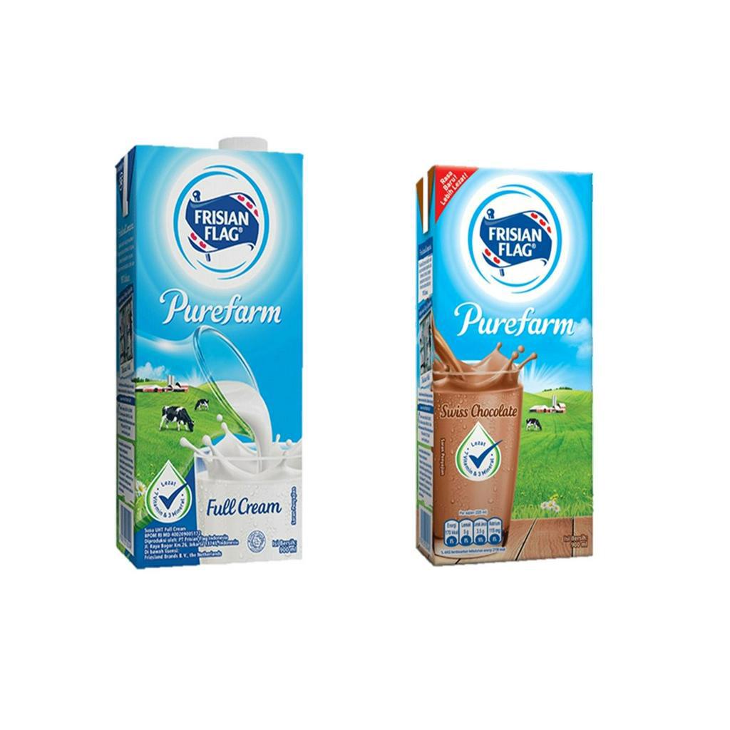 Jual Frisian Flag Susu UHT Full Cream 900 ml + Frisian Flag Susu UHT Swiss Chocolate 900 ml ...