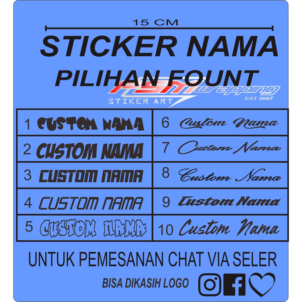Jual Cutting Sticker nama Bahan hologram List hitam | Shopee Indonesia