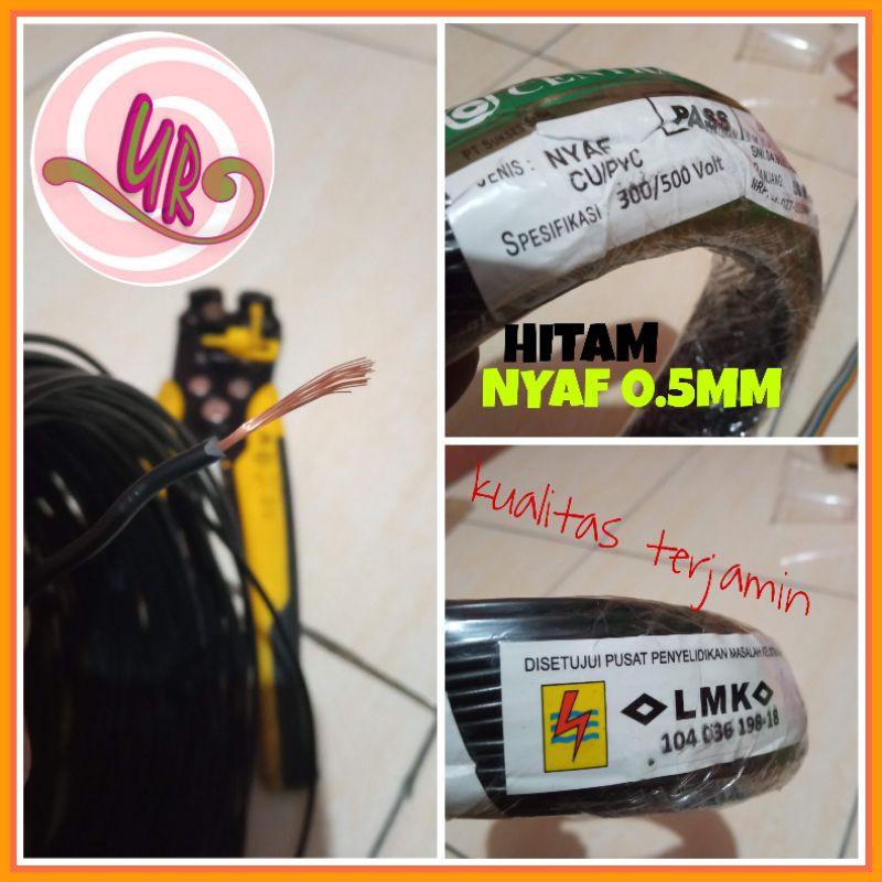 Jual kabel kontrol power hitam nyaf 05mm serabut kualitas bagus ...