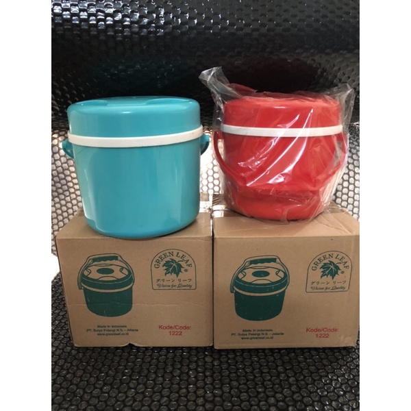 Jual RANTANG TUNGGAL NASI RICE ICE BUCKET MINI GREEN LEAF 1222 | Shopee ...