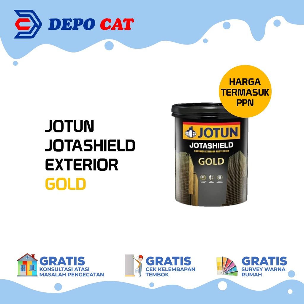 Jual Cat Tembok Exterior Jotun Jotashield Gold (warna Emas) 1L | Shopee ...