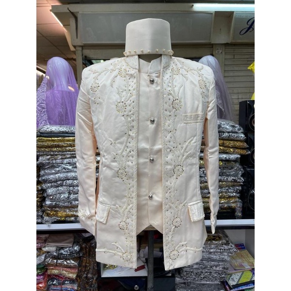 Jual BESCAP MUTIARA/BASOFI/JAS PENGANTIN PRIA | Shopee Indonesia