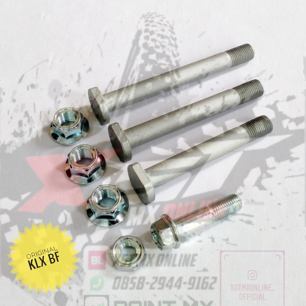 Jual baut dan mur unitrack klx 150 dan dtracker 150 original 1 set | Shopee Indonesia
