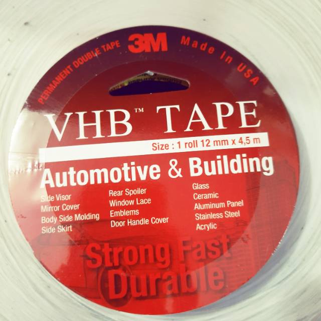 Jual 3M VHB TAPE 12mm x 4,5meter (1 Roll) | Shopee Indonesia