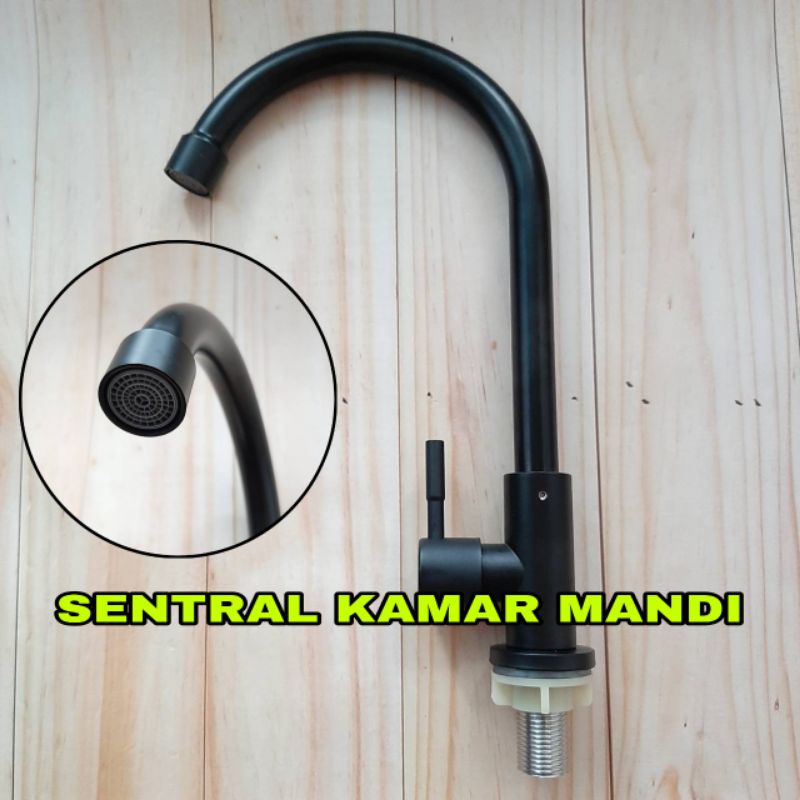 Jual Kran Angsa Hitam Keran Angsa Stainless Black Kran Sink Black Kran ...