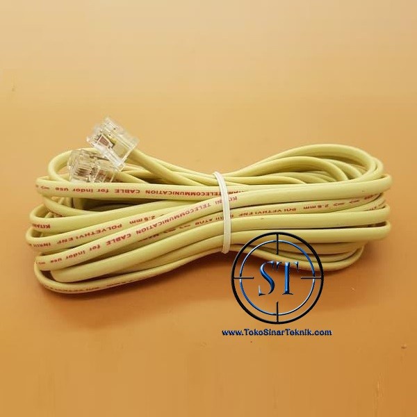 Jual Kabel Telepon Telpon Panjang 15 Meter + Jack RJ 11 Siap Pakai ...