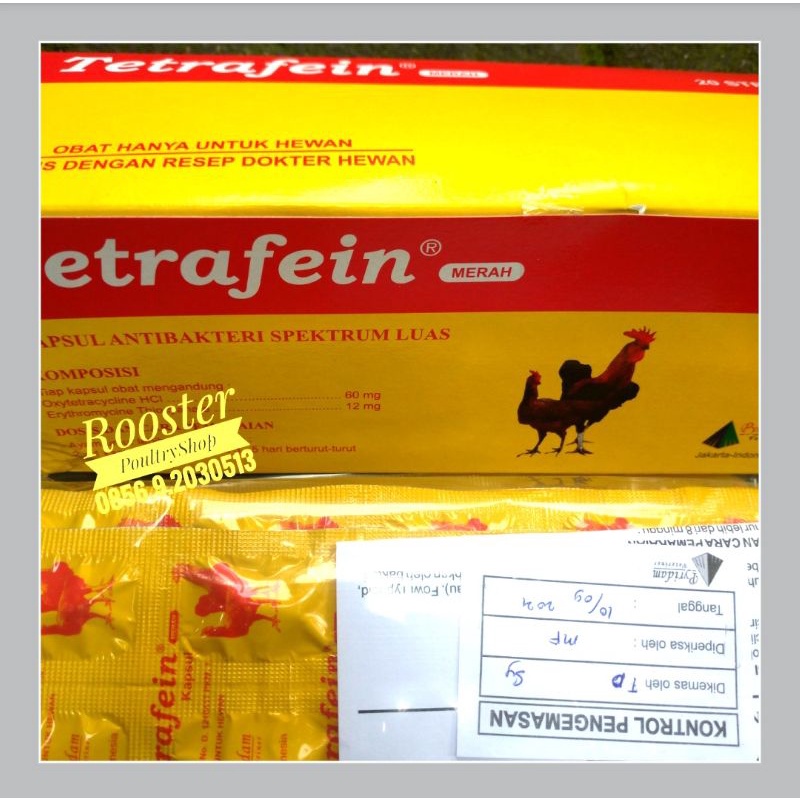 Jual TETRAFEIN 1 Strip Obat Ayam Sakit Ngorok Snot Cengkrek Pilek ...
