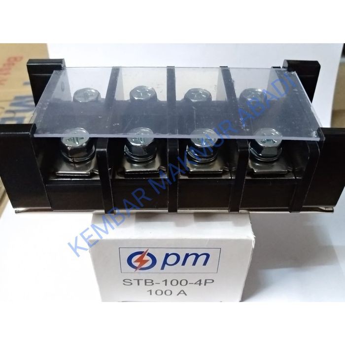 Jual Terminal Blok 100A 4pole / STB100-4P merk PM / Isolator 100Ampere 4pole / Terminal Block PM ...