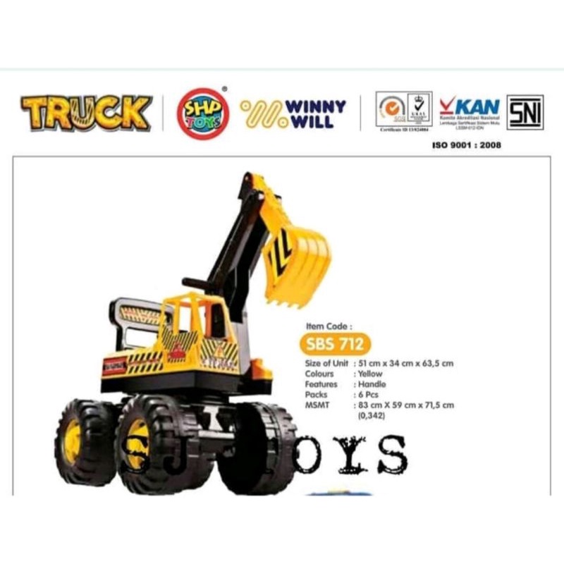 Jual mobil kontruksi bego excavator truk keruk tanah mainan dorongan ...