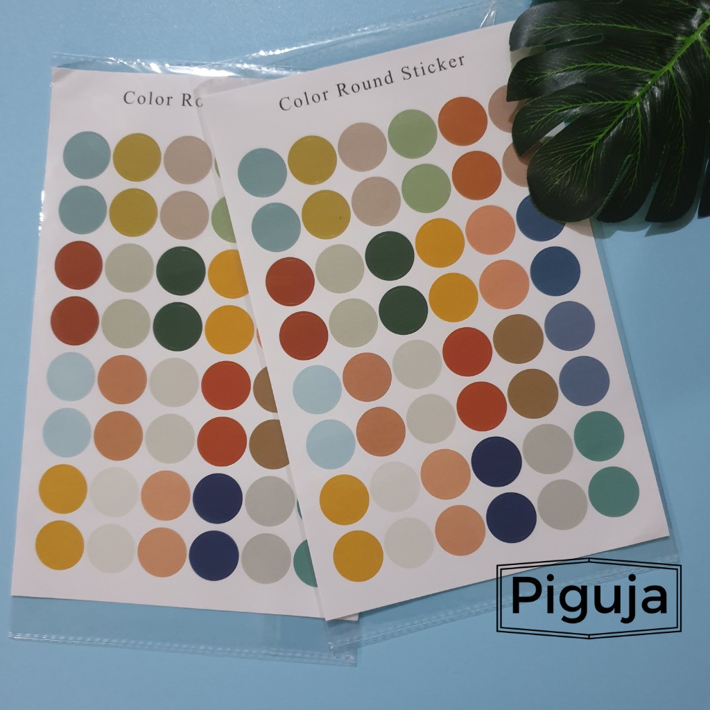 Jual STICKER BULAT WARNA WARNI UNTUK POSTER HIASAN DINDING AESTHETIK ...