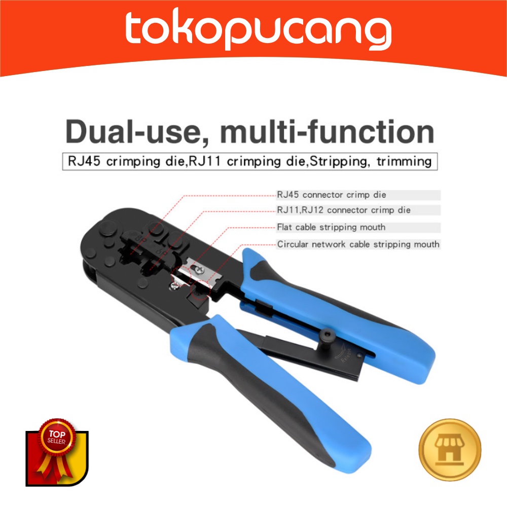 Jual Tang Crimping Tool Kabel LAN Network Cable RJ45 RJ11 RJ12 HT-N568R ...