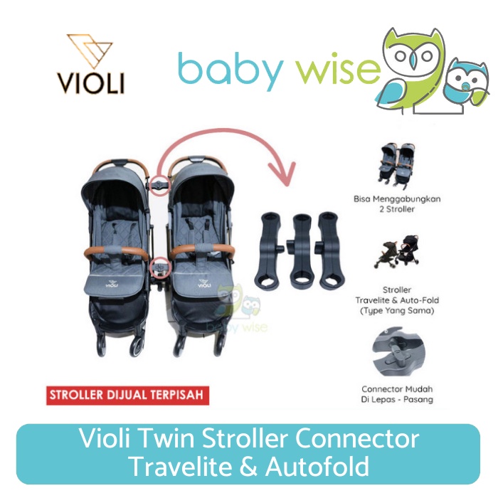 Jual Violi Twin Stroller Connector Travelite & Autofold | Shopee Indonesia