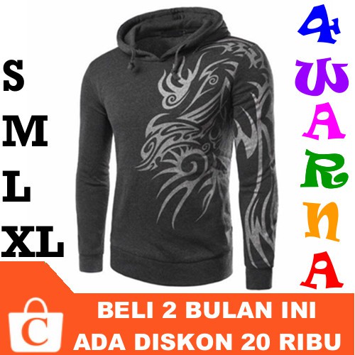 Jual 4 WARNA S M L XL - Jaket Hoodie Pria Cowok Laki Lengan Panjang ...
