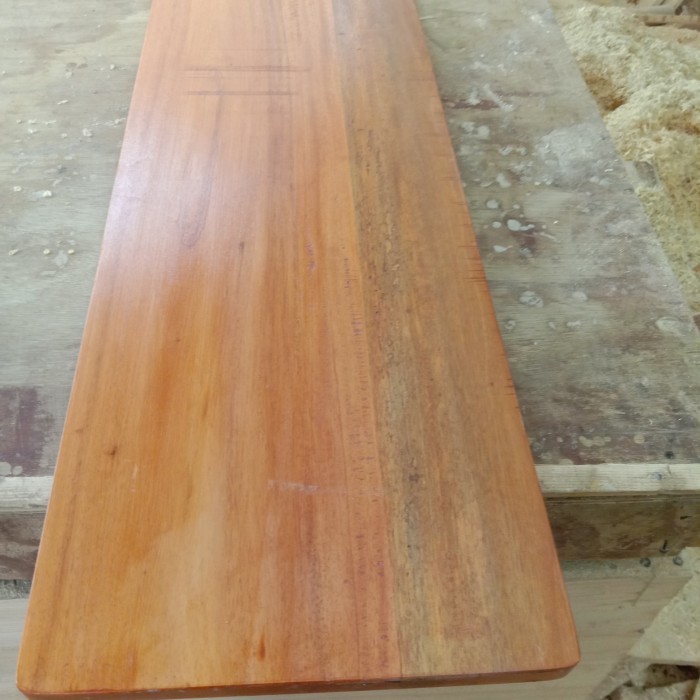 Jual papan kayu mahoni panjang 60-100 cm x 20 x 1,8 cm sudah finishing ...