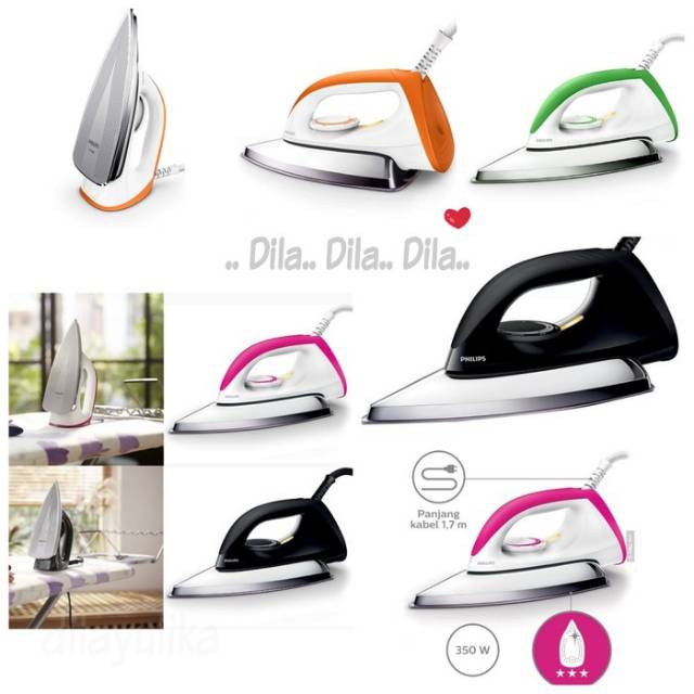 Jual SETRIKA PHILIPS DRY IRON HD1173 / HD 1173 NEW | Shopee Indonesia