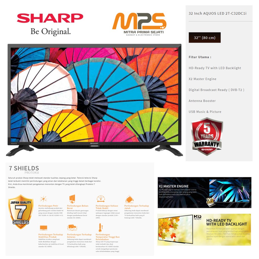 Jual TV DIGITAL LED 32" Sharp - 2T-C32 | Shopee Indonesia