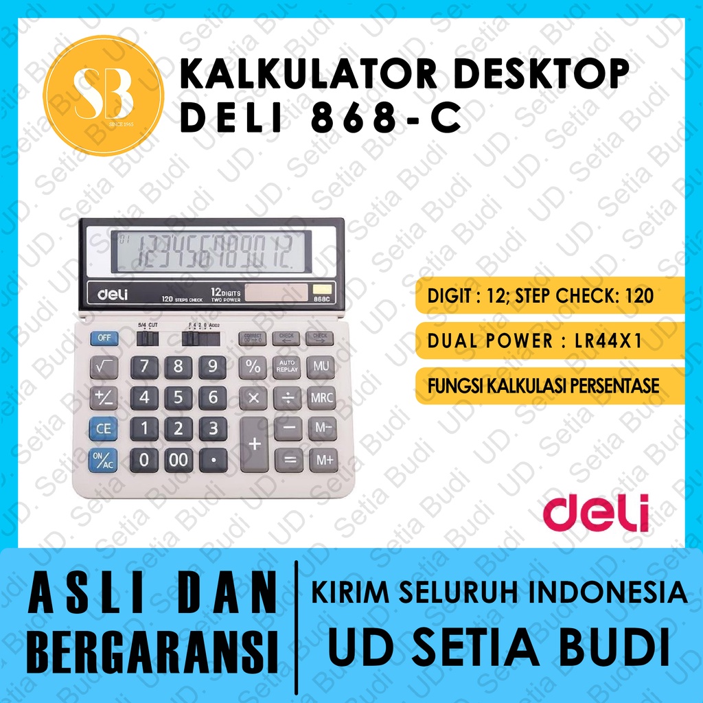 Jual Kalkulator Desktop Deli 868C asli dan bergaransi | Shopee Indonesia