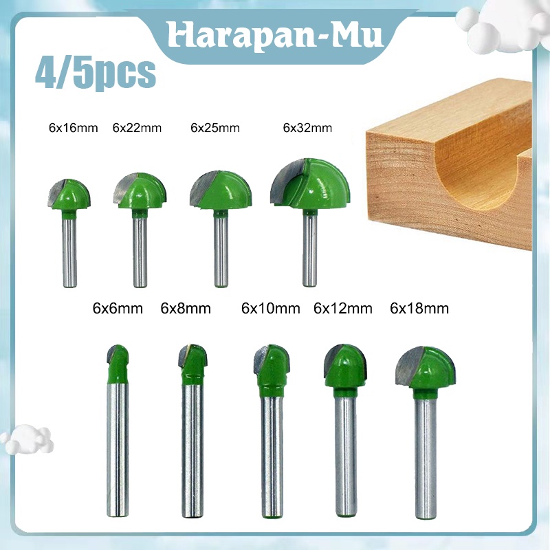 Jual Mata Profil Kayu AST 6 Mm Nose Cove Bits Mata Profil Router Round ...