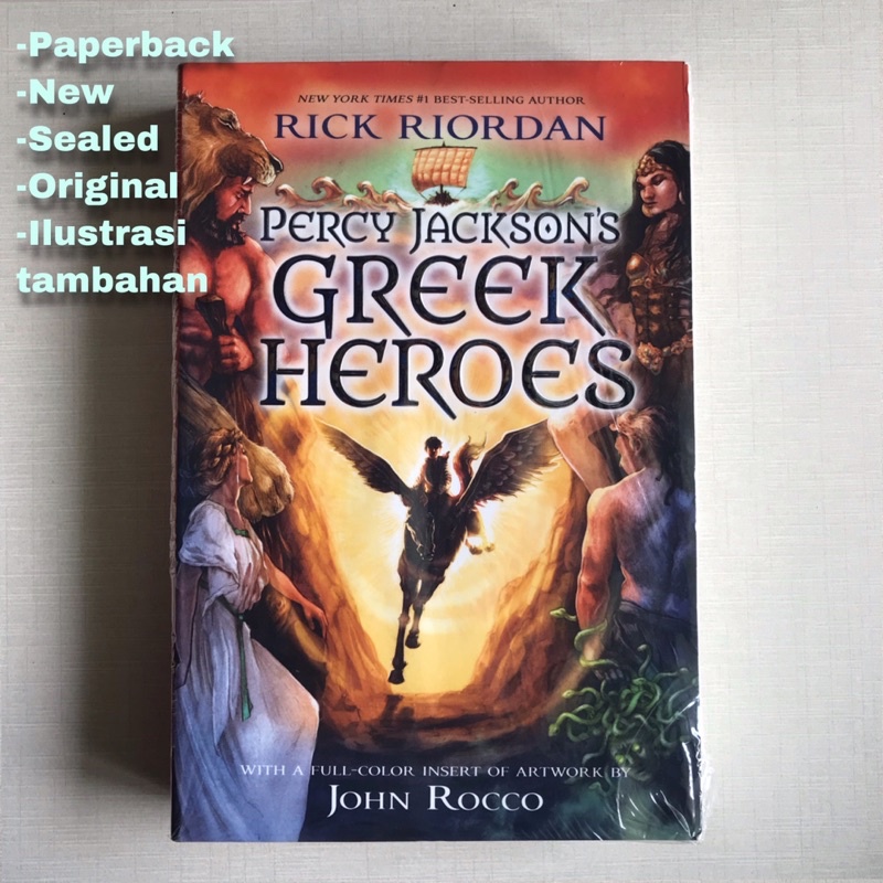 Jual Novel Import Percy Jackson Greek Gods Rick Riordan Original Segel