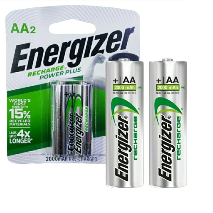 Jual Energizer AA 2000mAh Baterai Rechargeable isi 2pcs | Shopee Indonesia