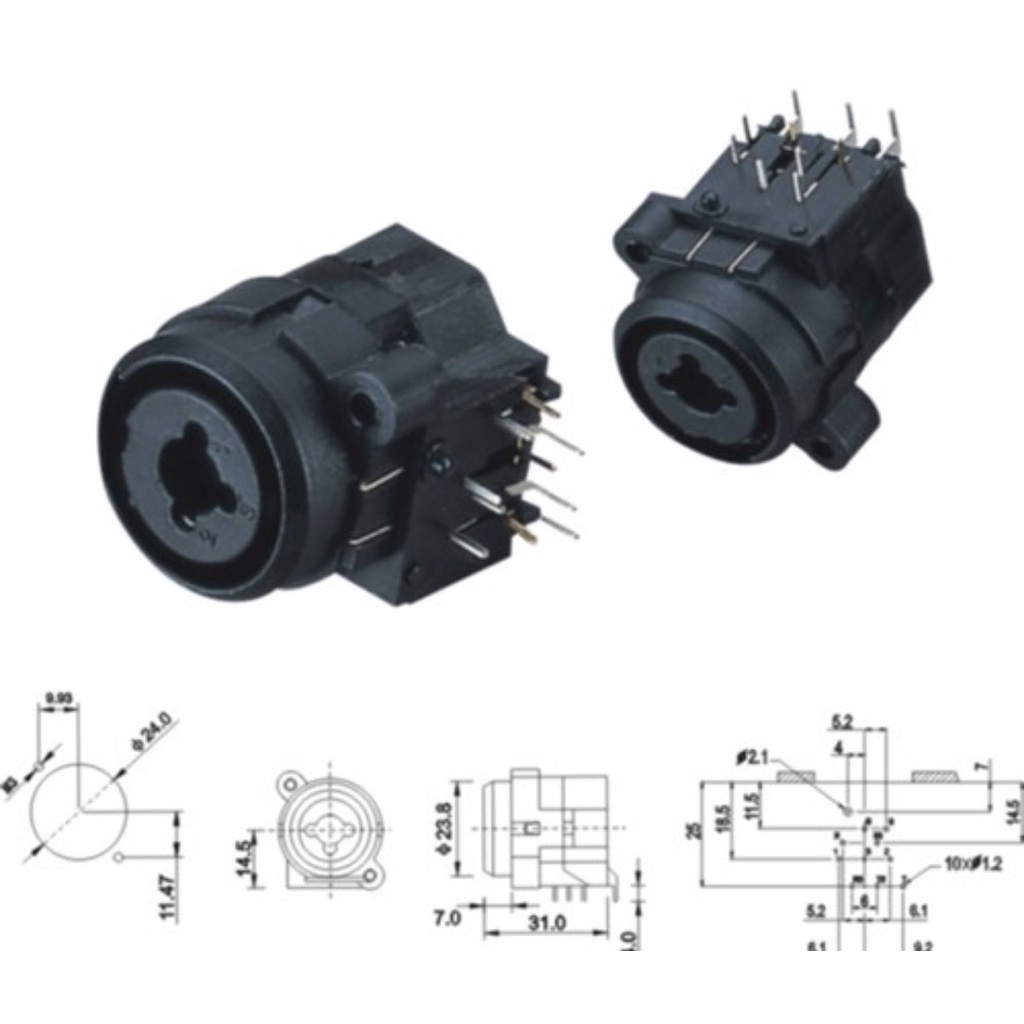 Jual Connector XLR Multi (Canon - Akai / Toa Stereo) | Shopee Indonesia