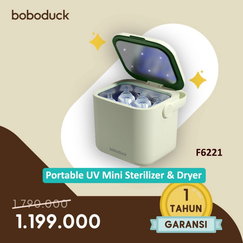 Jual Boboduck Portable Mini UV Bottle Sterilizer & Dryer Box / Steril Botol - 6 Liter | Shopee ...
