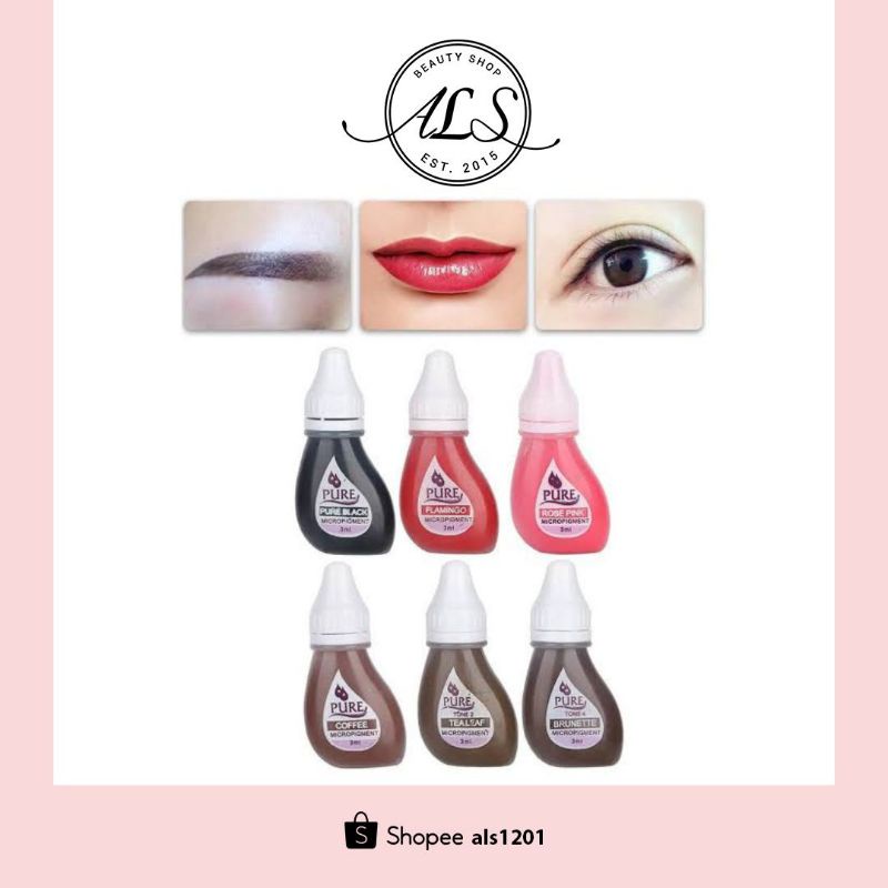 Jual PURE TINTA SULAM ALIS EYELINER DAN BIBIR 3ML - PURE INK USA BIOTOUCH | Shopee Indonesia