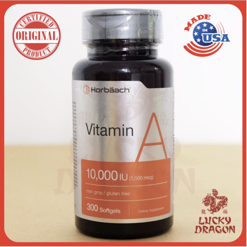 Jual Vitamin A Horbaach 10,000 IU 3,000 MCG 300 Gel Mata | Shopee Indonesia